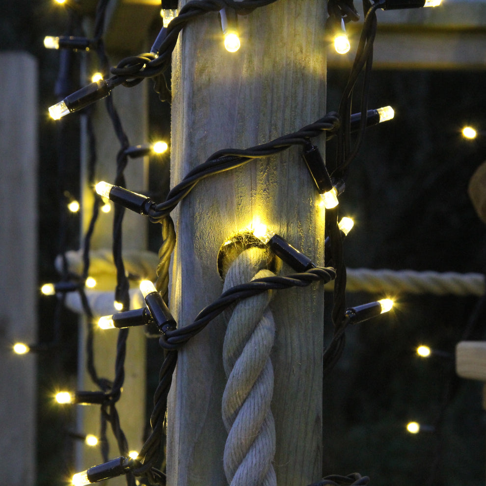 (Connect365+) 5m Connectable IP65 Fairy Light - Black Cable
